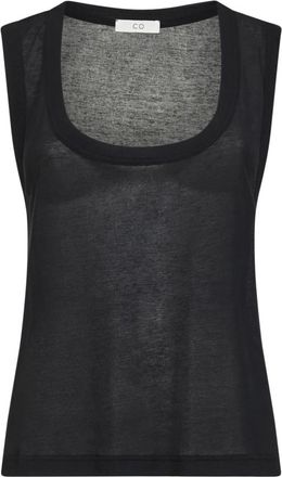 Co Femme, Tops, Noir, Taille: 38 FR D&eacute;bardeur ample en jersey flamm&eacute;