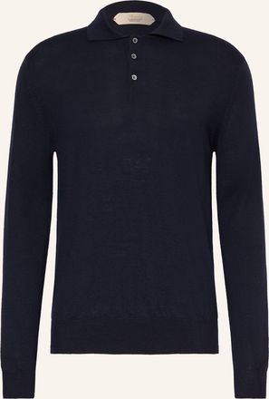 Aur&eacute;lien Strick-Poloshirt Aus Merinowolle blau