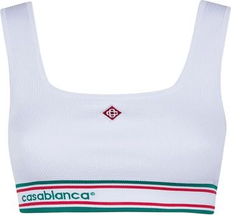 Casablanca Femme, Tops, Blanc, Taille: 42/44 FR Haut &agrave; Rayures C&ocirc;tel&eacute;