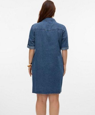 Vero Moda Curve Jeanskleid VMCJENNIE SS SHORT DENIM DRESS GA CUR
