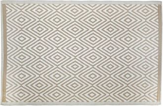Aubry Gaspard Tapis dext&eacute;rieur en polypropyl&egrave;ne 120 x 180 cm Diamant - Beige