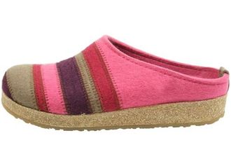 Haflinger Grizzly Stripes 711049, Chaussons pour Femme, Pointure:38 EU, La Couleur:Rose
