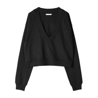 Patrizia Pepe Damen, Sweatshirts & Hoodies, Schwarzk, MGr&ouml;&szlig;e
