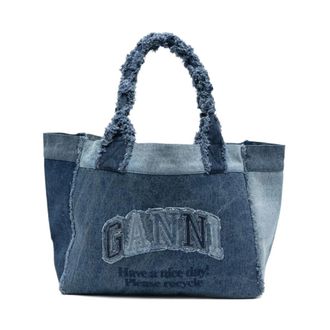 Ganni Denim Tote - - Bags - Damen - Blau - ONE SIZE