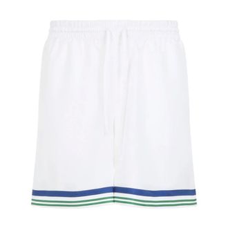 Casablanca Silk Twill Shorts - - Shorts - Herren - Wei&szlig; - L