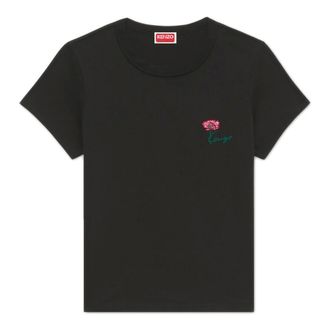 Kenzo T-shirt coupe ajust&eacute;e Tulipe - Femme - Tops - Noir - Taille: 42 FR
