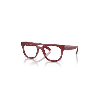 Ray-Ban Lloyd Optics Bio-based Rot Transparent Fassung Klar Glas Polarisiert 52-21