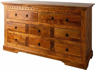 Massivmoebel24 Kommode Akazie 145x49x85 honig lackiert oxford 0524