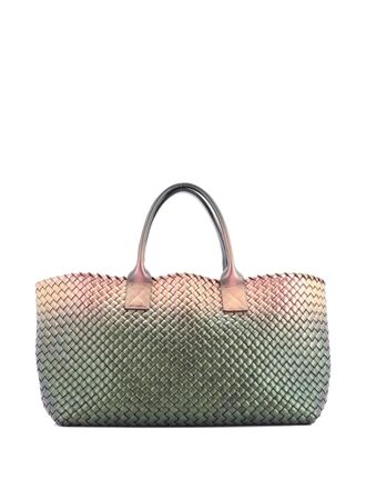 Bottega Veneta Cabat Intrecciato Iridescent Nappa Medium tote bag - Gr&uuml;n