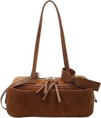 Generic Compatible avec les sacs &agrave; bandouli&egrave;re for femmes, sac main de grande capacit&eacute; Style r&eacute;tro for, porte-documents(Khaki)