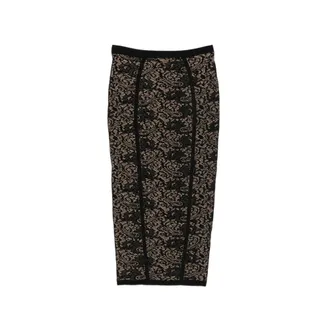 Elisabetta Franchi Femme, Jupes, Noir, Taille: 44 FR Midi Skirts