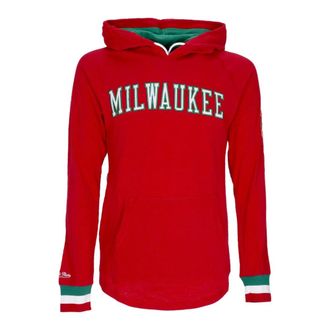 Mitchell & Ness NBA Legend&auml;re Slub Kapuzenpullover Scarlet - - Sweatshirts & Hoodies - Herren - Rot - XL