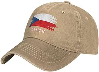 Generic Casquettes De Golf R&eacute;publique Tch&egrave;que Drapeau Tch&egrave;ques Denim Casual Casquette Trucker Unisexe Ext&eacute;rieur Sunhat pour Ext&eacute;rieur Soir&eacute;es Sports