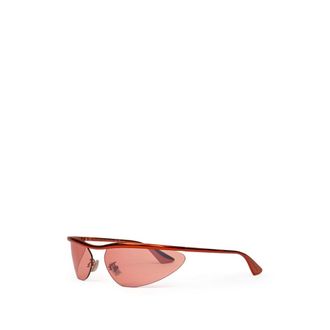 Bottega Veneta Homme, Accessoires, Orange, Taille: ONE Size Lunettes de Soleil en M&eacute;tal Orange Style Sportif