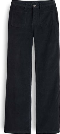 OPUS Damen Stoffhose | EBBI Corduroy Flared Leg aus Feincord Coal Blue, 40 L32