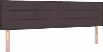 vidaXL Vidaxl - led Kopfteil mit led -Streifenleuchten Dunkelbraun 180 cm Stoff