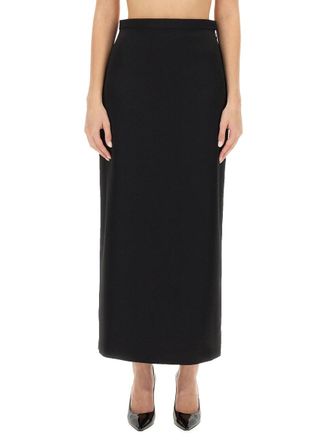 Lanvin Triacetate Blend Slim-Fit Skirt - Black