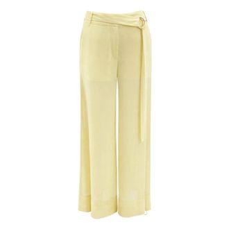 Simona Corsellini Femme, Pantalons, Jaune, Taille: 40 FR Wide Pantalons