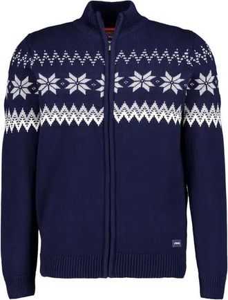 N.Z.A. Herren Cardigan blau Baumwolle Norweger