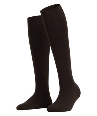 Falke Damen Kniestr&uuml;mpfe Vitalizer W Kh Baumwolle mit Kompression 1 Paar, Braun Dark Brown 5239, 41-42