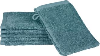 ROSS Premium Uni Handtücher Boucle Petrol, Waschhandschuh 16x22 cm
