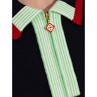 Casablanca Merino Wool Polo - Blue