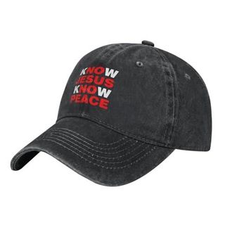 Generic Conna&icirc;tre J&eacute;sus, Cest Conna&icirc;tre La Paix Homme Femme Trucker Caps sans D&eacute;formation Hip-Hop Cap R&eacute;tro Ancien Casquette De Baseball pour Golf Ext&eacute;rieur T