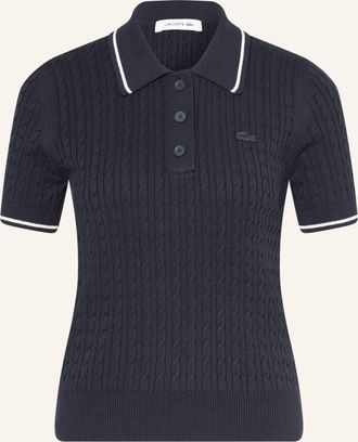 Lacoste Strick-Poloshirt blau