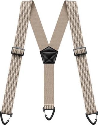 Generic Bretelles cach&eacute;es pour homme tr&egrave;s r&eacute;sistantes sous le dos en Y 3,8 cm avec 3 boucles &agrave; pression, accessoires de v&ecirc;tements, beige, taille unique
