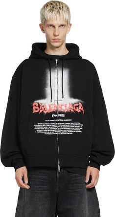 Balenciaga The Door Oversized Zip-Up Hoodie