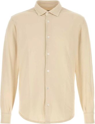 Fedeli Homme, Chemises, Beige, Taille: 5XL Chemise en coton sable