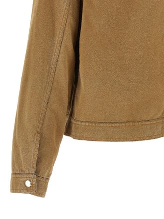 Maison Margiela Suede-Effect Denim Trucker Jacket