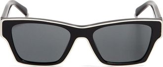 Tory Burch 0TY7207U Sonnenbrille mit eckigem Gestell - Schwarz