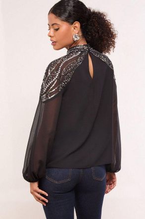 Lipsy Langarmbluse Lipsy Bluse, Regular (1-tlg)