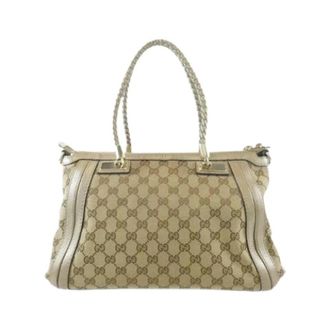 Gucci Pre-owned Sac bandouli&egrave;re en toile GG cuir - Femme - Pre-owned - Beige - Taille: ONE Size