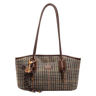Generic Sac &agrave; bandouli&egrave;re en laine pour femme - Grand sac tendance avec pendentif pour le travail, le shopping, les voyages, le quotidien, Vert, 12.99x7.48x3.