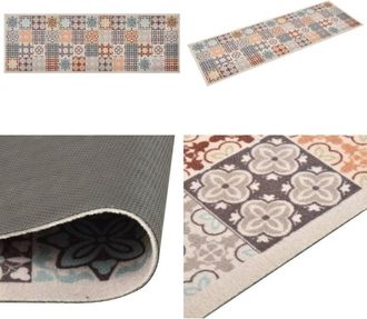 vidaXL Vidaxl - Tapis de cuisine lavable Couleur mosaïque 60x180 cm - Tapis De Cuisine - Tapis Absorbant - Tapis Entrée - Tapis Coloré - Tapis Intérieur