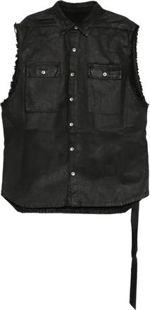 Rick Owens Homme, Vestes, Noir, Taille: XL SL Tommy Jumbo Outershirt