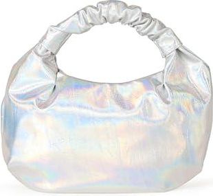 The Drop Sac pour Femme, Addison Légèrement Volumineux, avec Anse sur le Dessus, Argent Irisé, Taille Unique