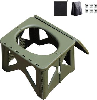 Generic Tragbarer Faltbarer Badezimmersitz - Camping-T&ouml;pfchen-Hocker F&uuml;r Erwachsene, Reise Outdoor Bank | Wandern Beach Mit Kompakter Leichtgewichtiger Badezi