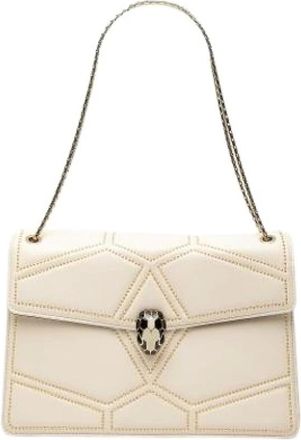 Bulgari Pre-owned Sac bandouli&egrave;re Serpenti Forever - Femme - Pre-owned - Beige - Taille: ONE Size