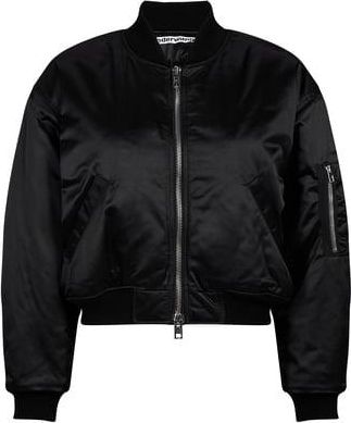 Alexander Wang Bomber court aspect satin&eacute;