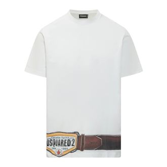 Dsquared2 Iconique Loose Fit Tee - - Tops - Herren - Wei&szlig; - L