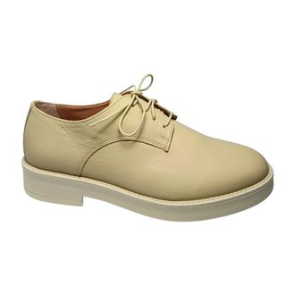 Pollini Femme, Chaussures, Beige, Taille: 40 EU Chaussures &agrave; lacets en cuir