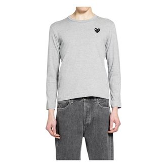 Comme Des Gar&ccedil;ons Homme, Tops, Gris, Taille: XL T-Shirt Emblem Knit