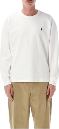 Polo Ralph Lauren Homme, Tops, Blanc, Taille: S Heavyweight L/S Tee