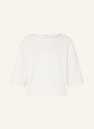 OPUS Pullover Gathena Mit 3/4-Arm weiss