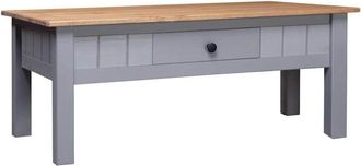 vidaXL vidaXL Table basse Gris 100x60x43,5 cm Pin massif Assortiment Panama