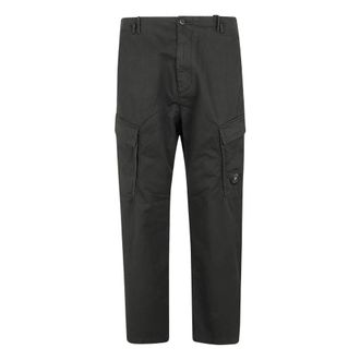 C.P. Company Baumwoll-Gabardine Loose Cargo Pants - - Trousers - Herren - Schwarzk - S