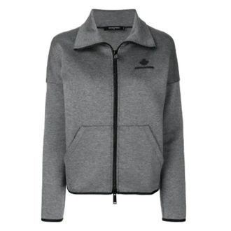 Dsquared2 Femme, Vestes, Gris, Taille: 42 FR SweaT-shirt Élégant pour Homme